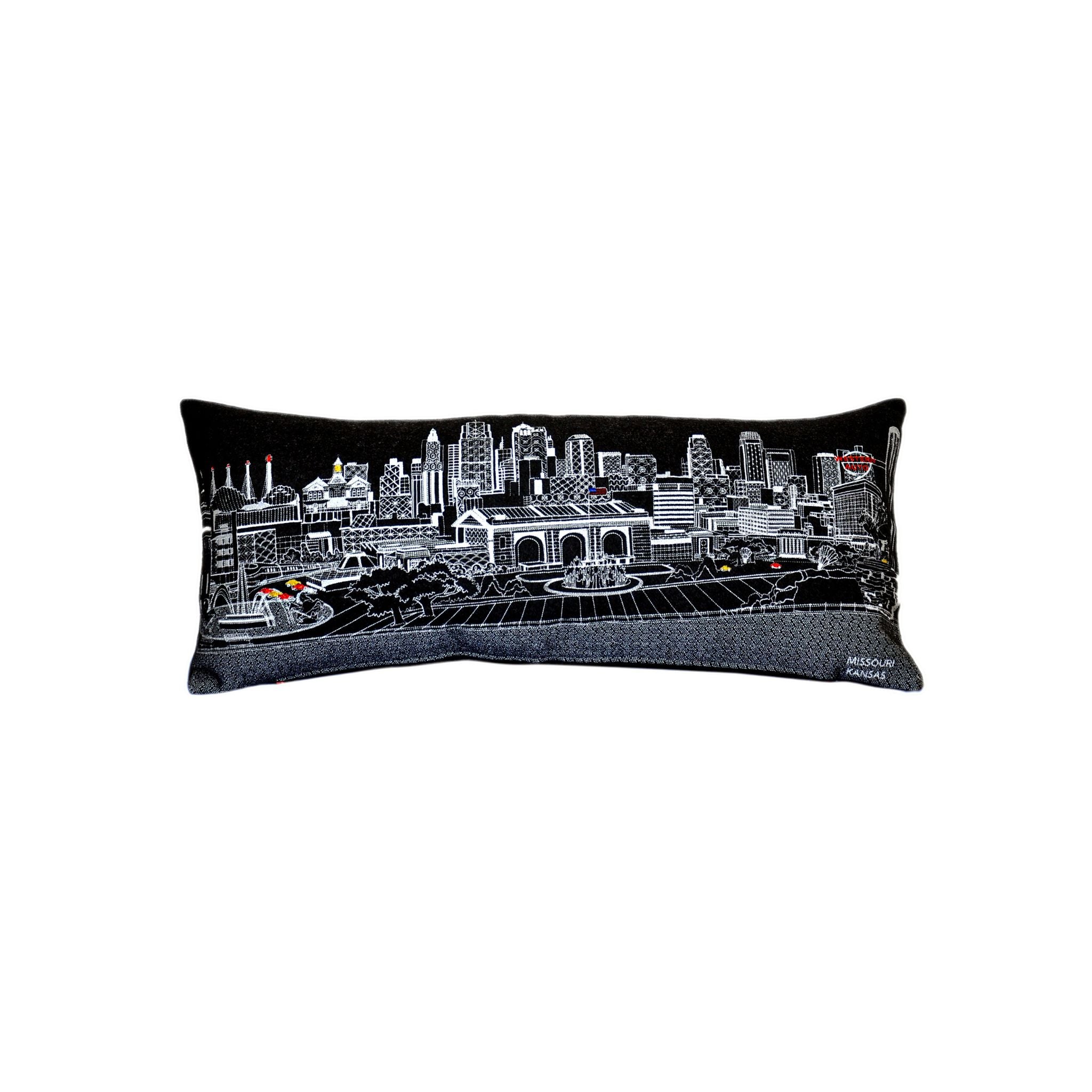 Kansas City Skyline Embroidered Pillow – Beyond Cushions