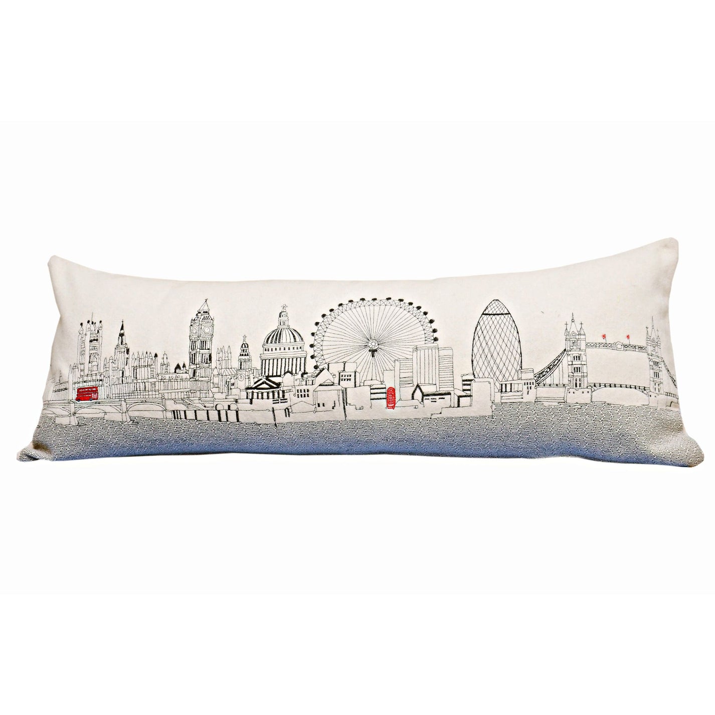 London Skyline Embroidered Pillow – Beyond Cushions