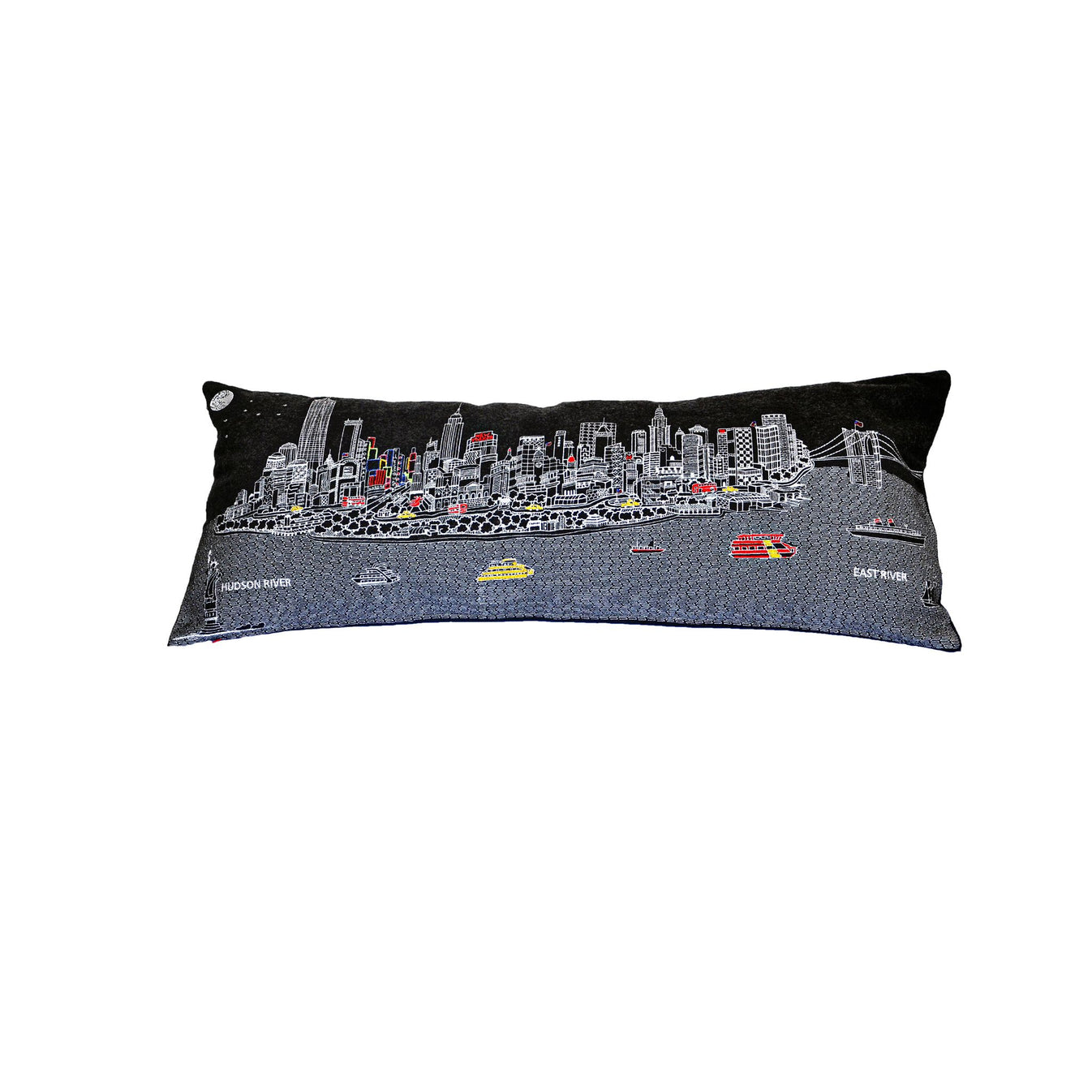 New York City Embroidered Skyline Pillow – Beyond Cushions