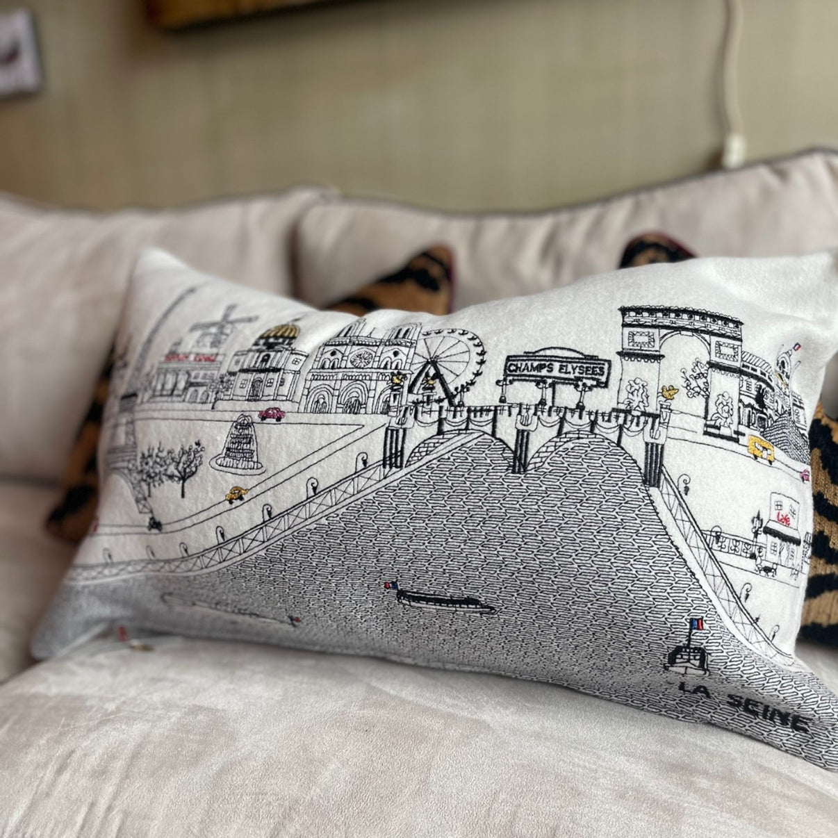 Paris Skyline Pillow – Beyond Cushions